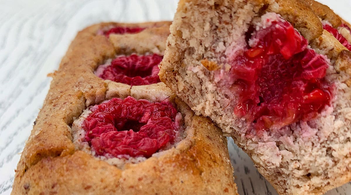 Financiers framboise à la purée crue d'amande - Perl'Amande